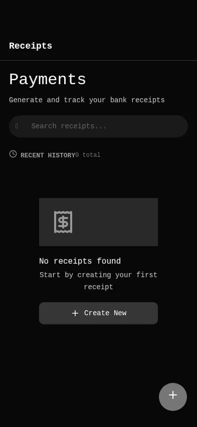 Instant Receipt Generator