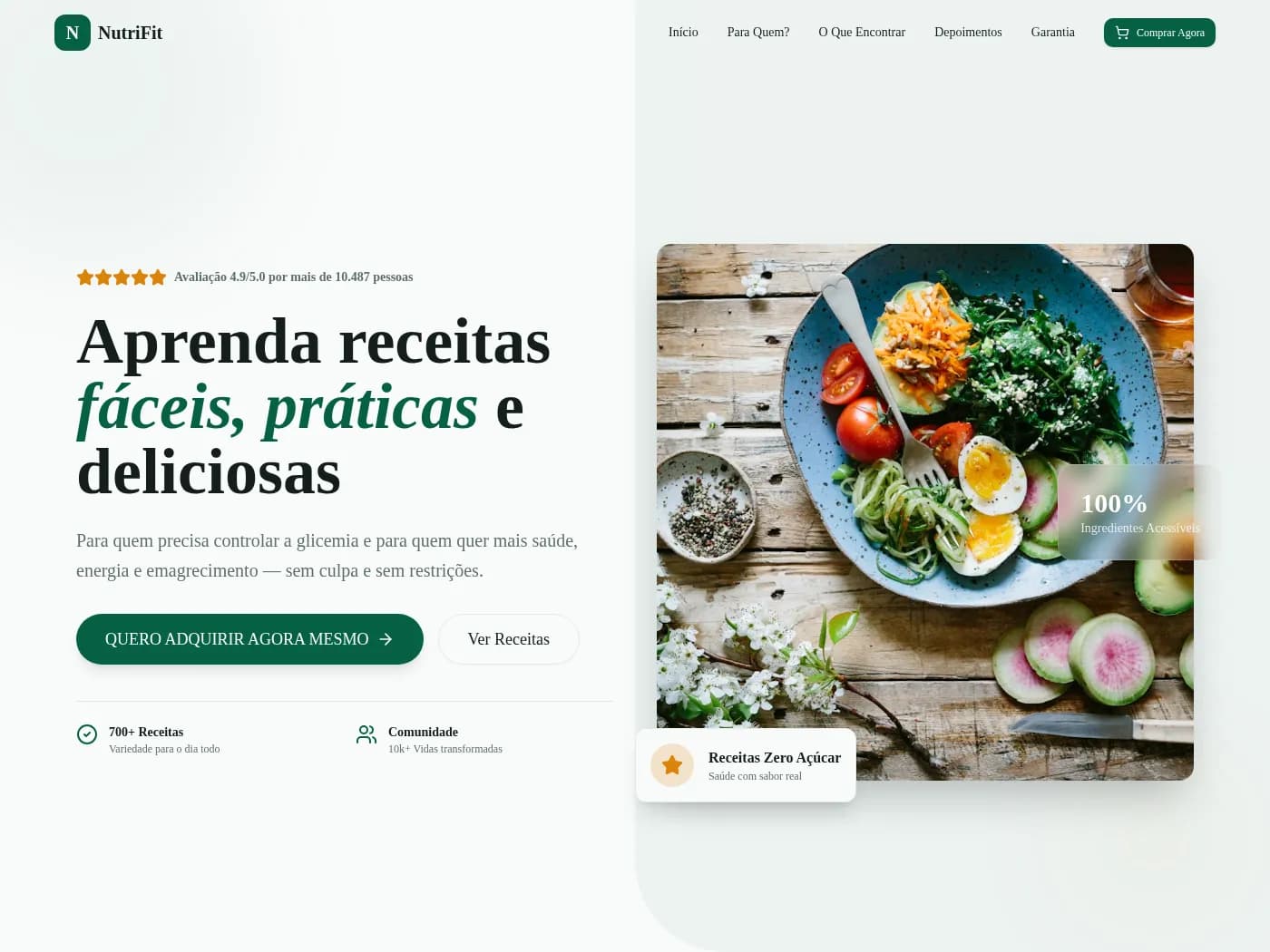NutriFit Receita Hero