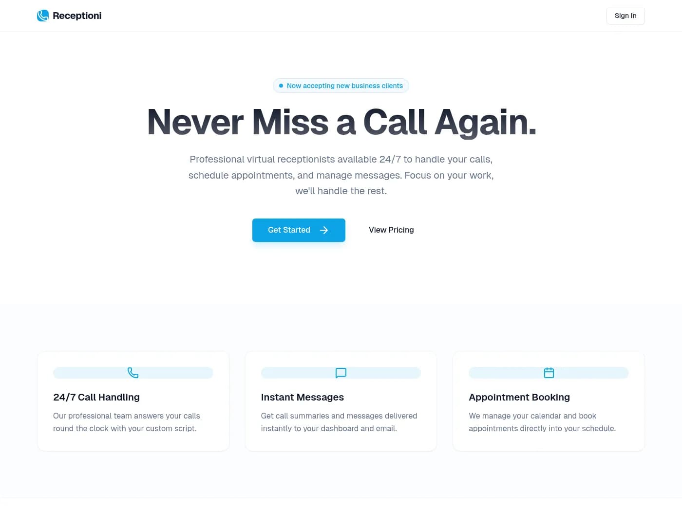 Receptionist Client Portal