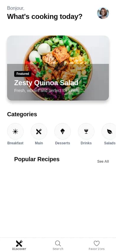 Recette Mobile App
