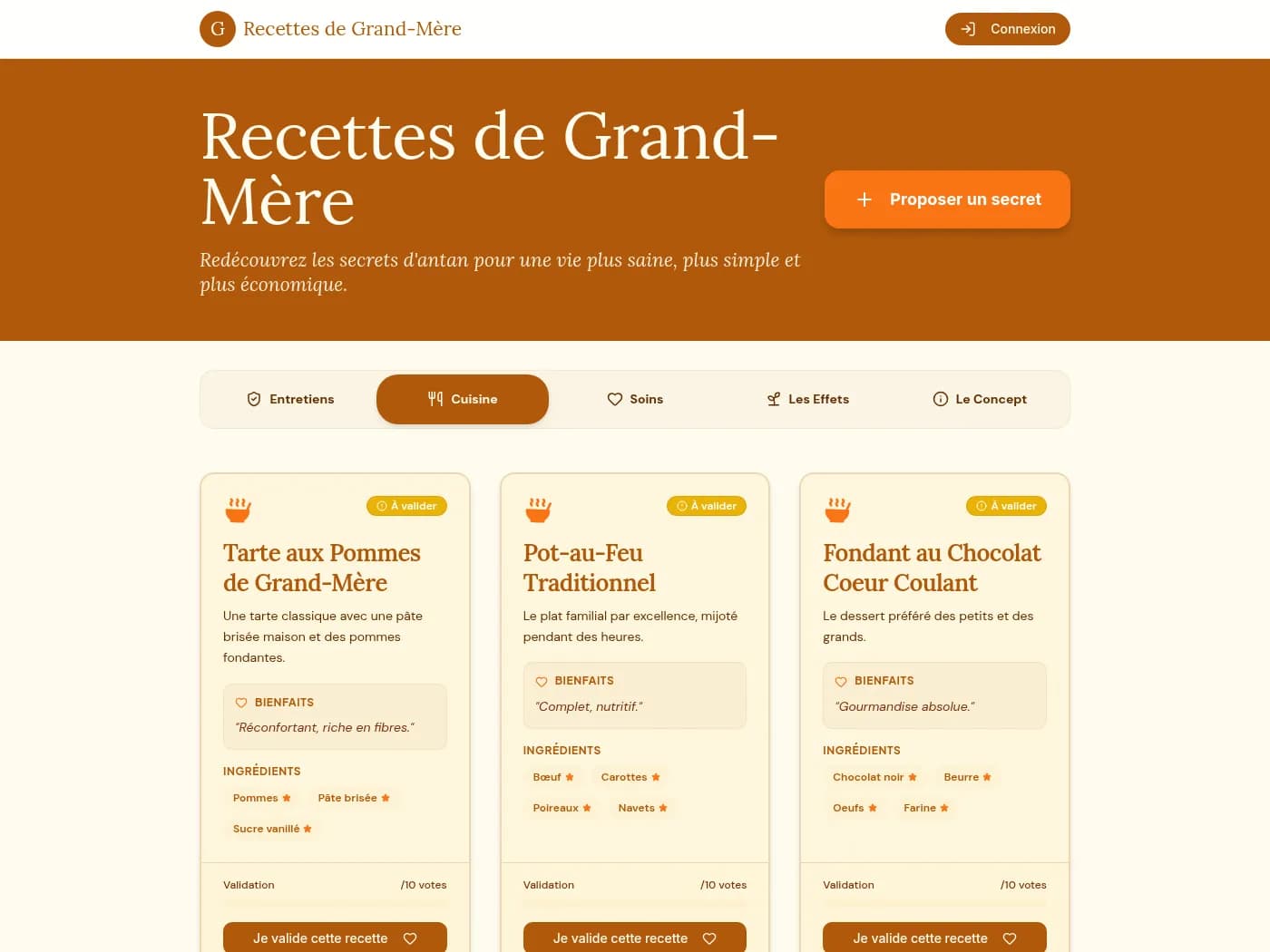 Recettes de Grand-Mère