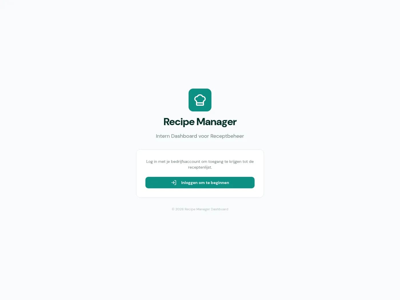 Recipe Manager Dashboard