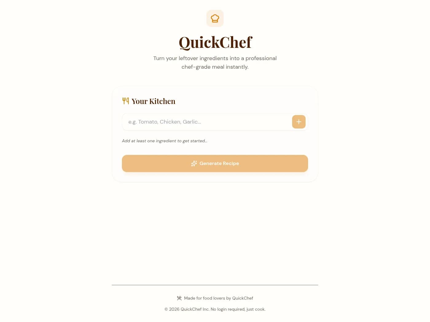QuickChef App