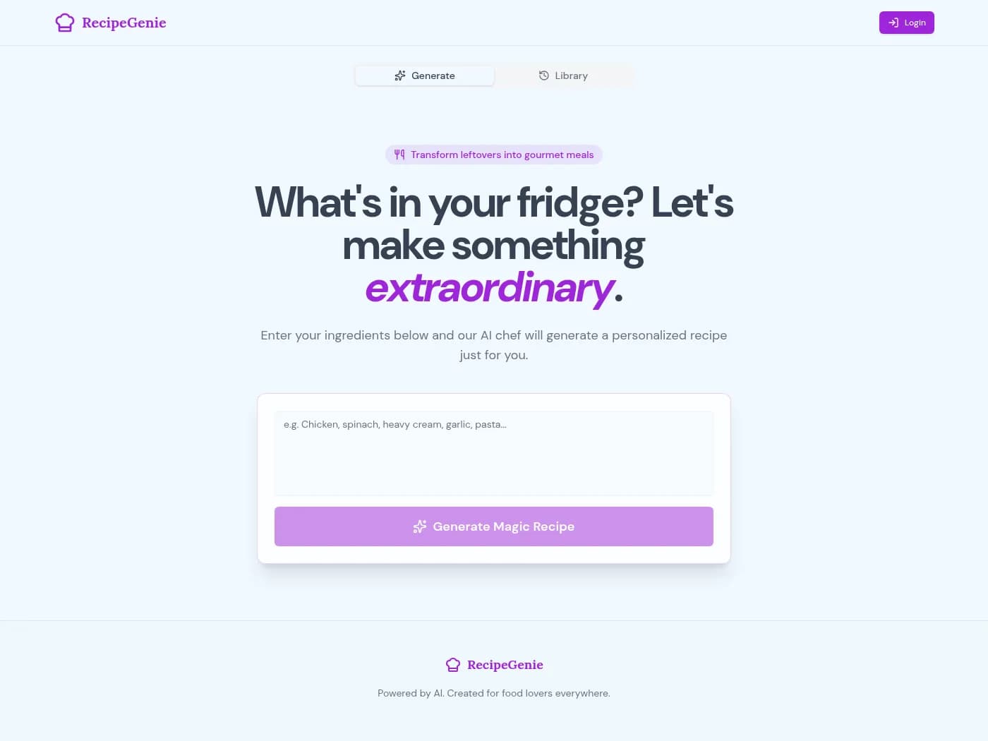 RecipeGenie