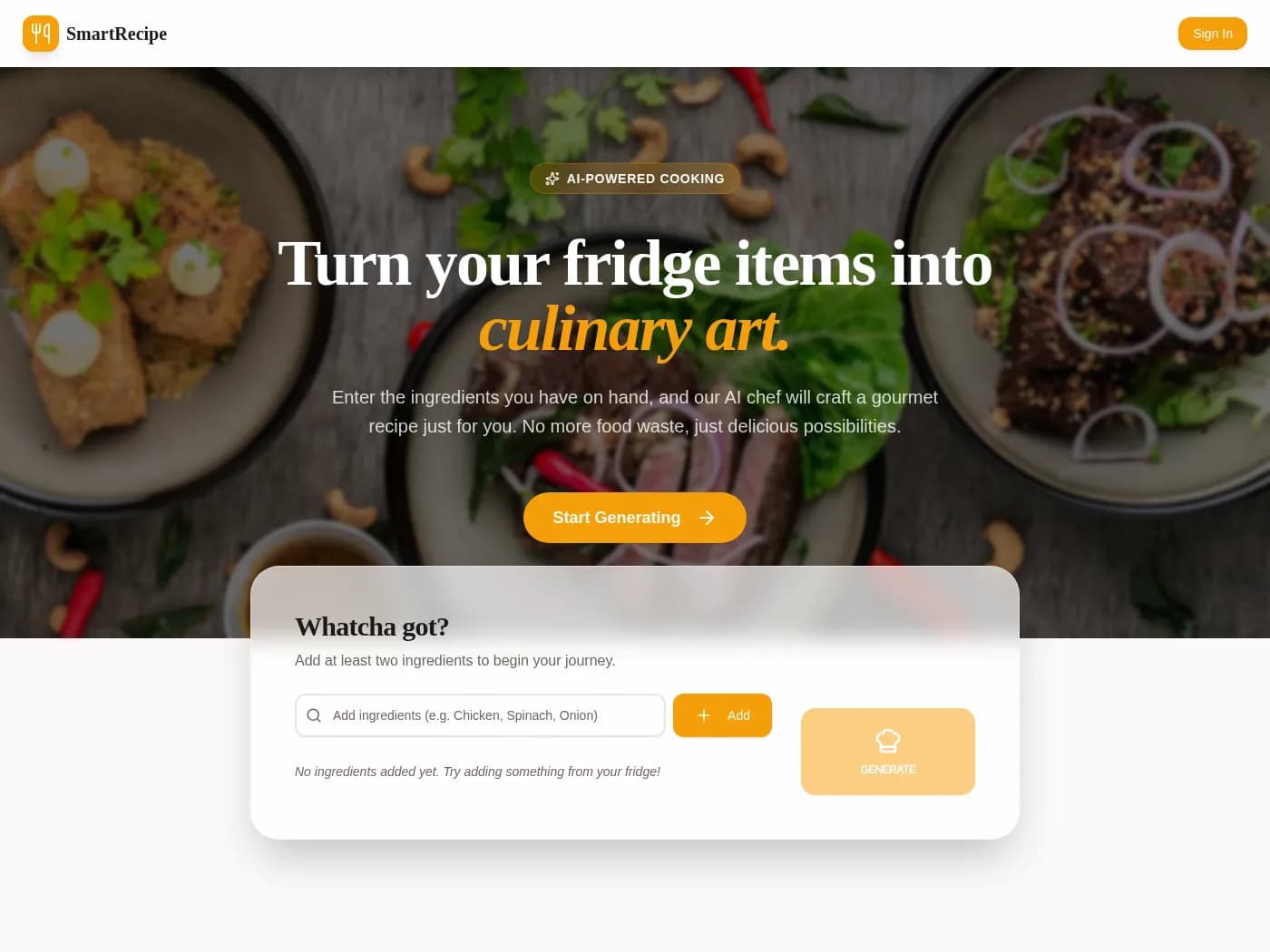 Smart Recipe Generator