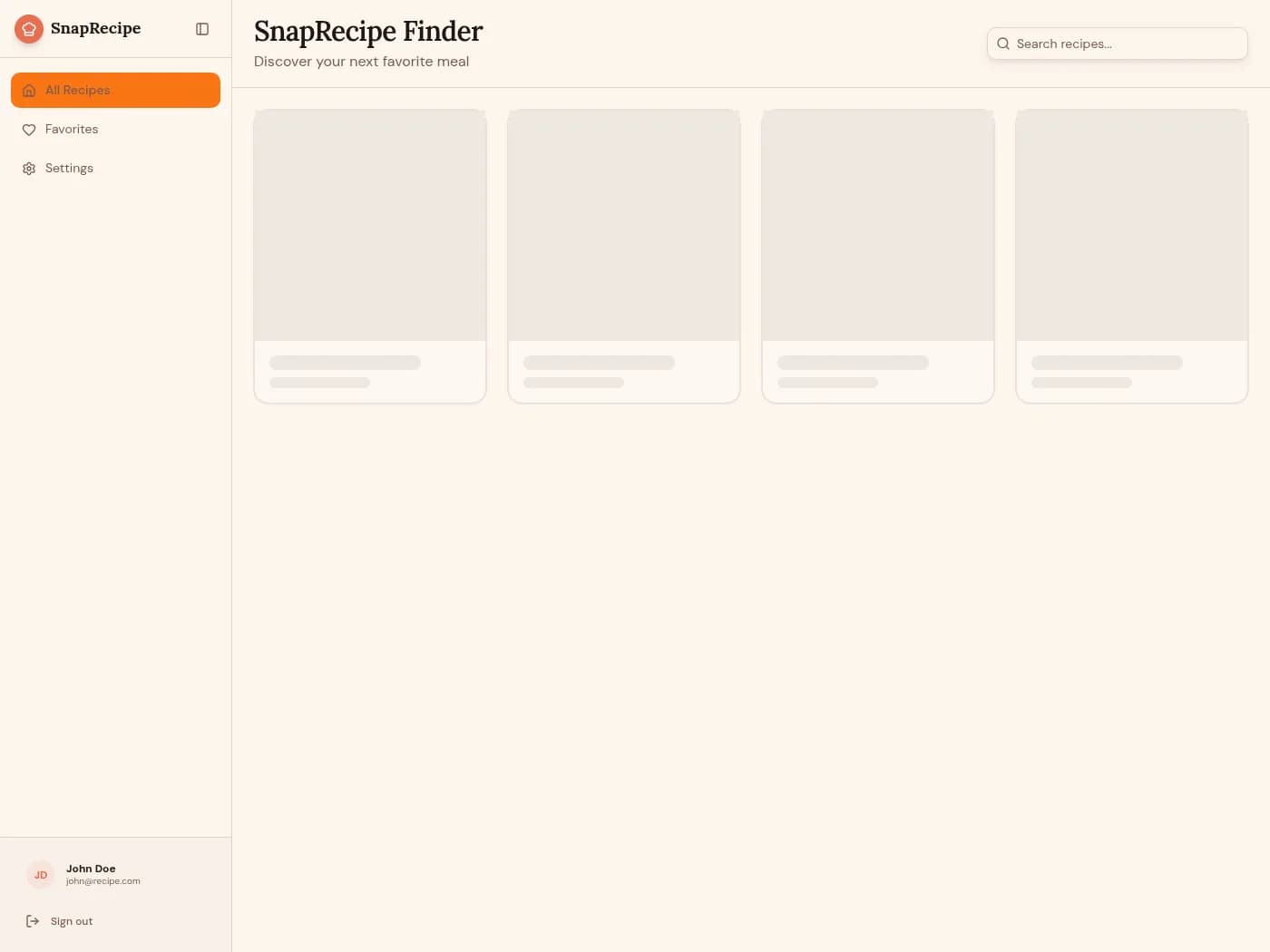 SnapRecipe Finder