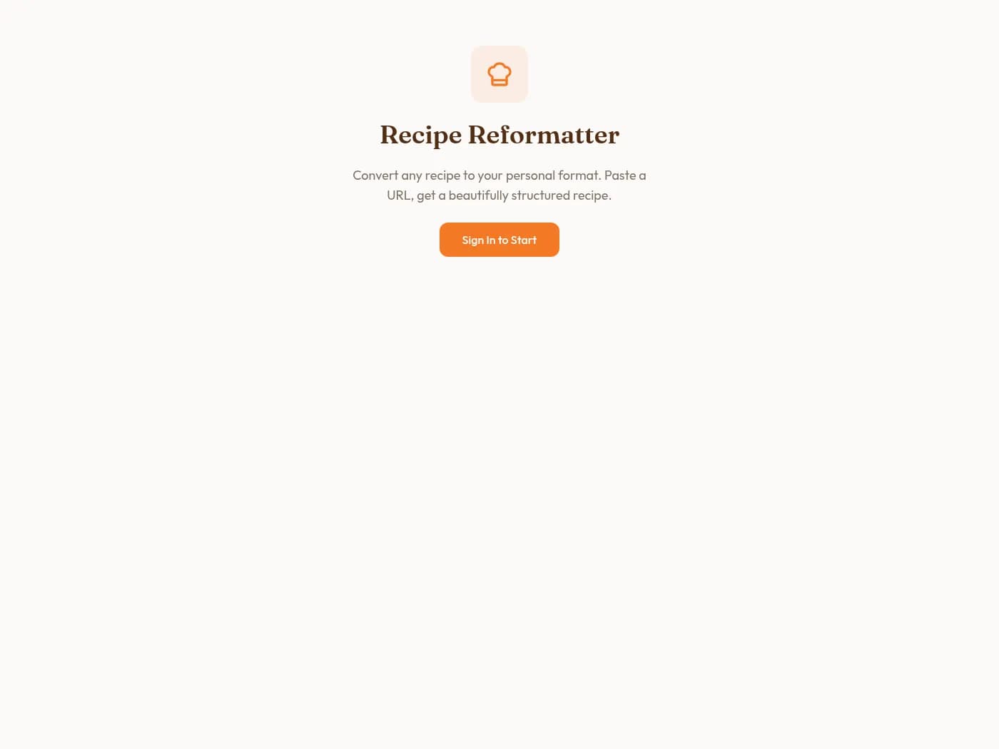 Recipe Reformatter