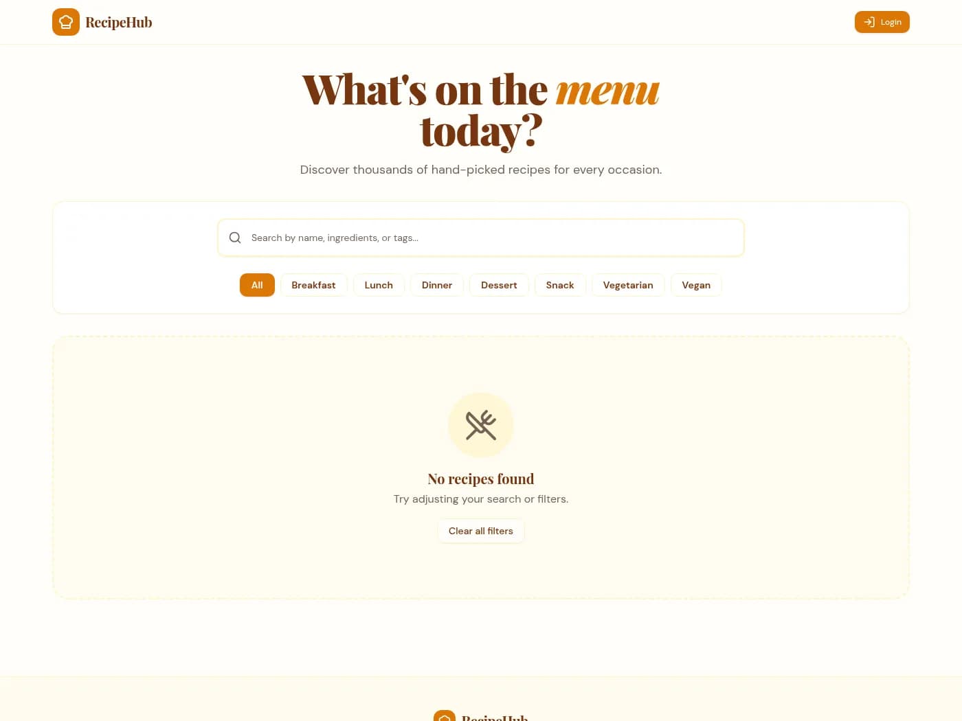 Recipe Finder Hub