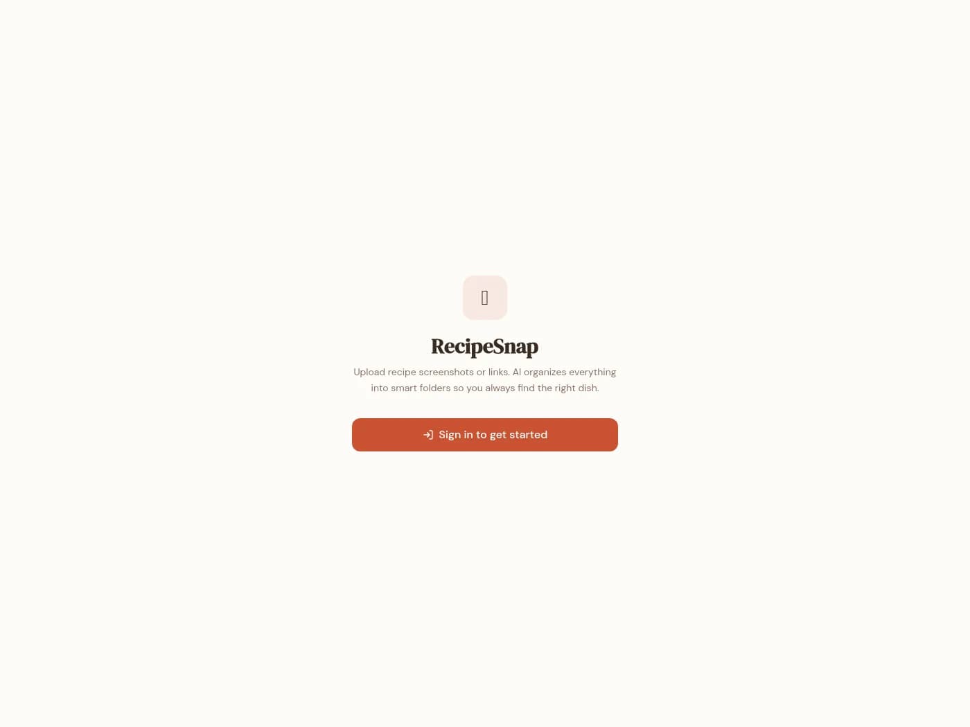 RecipeSnap Organizer
