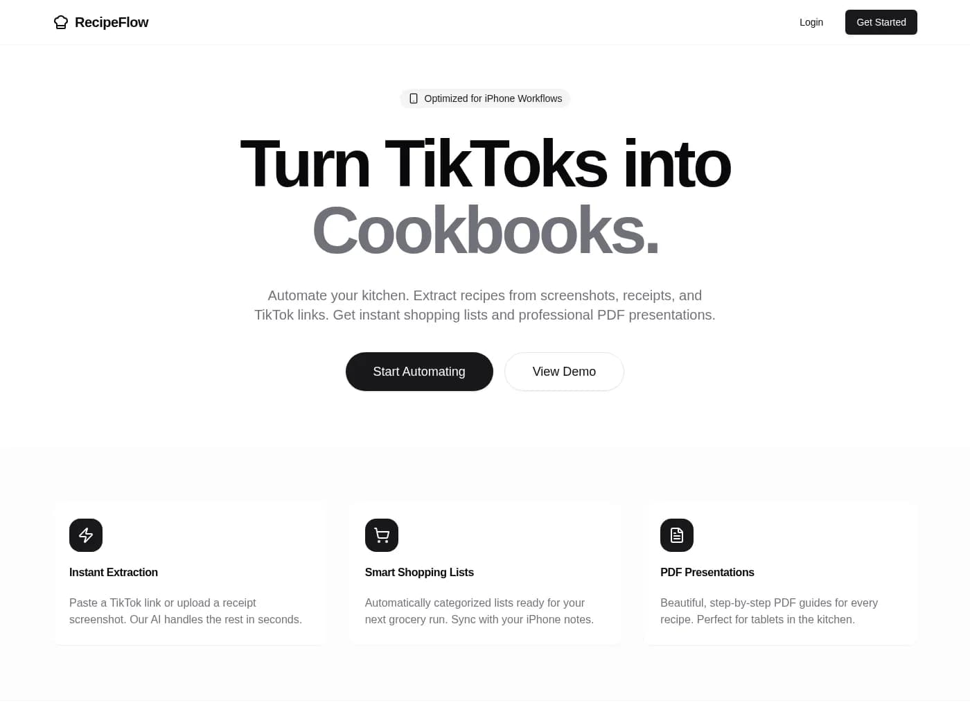 Recipe Receipt Automator