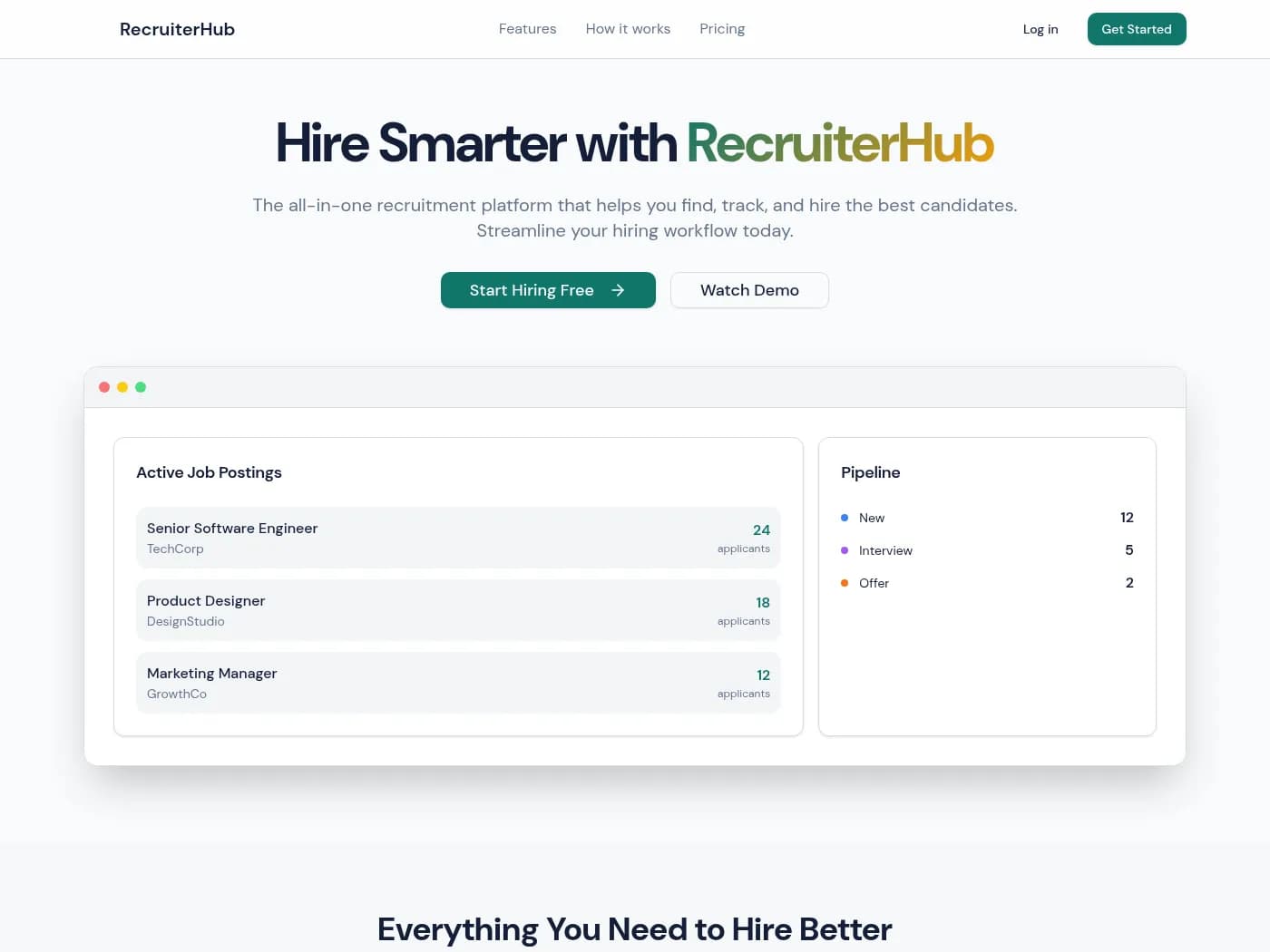 Organized Recruiter Hub