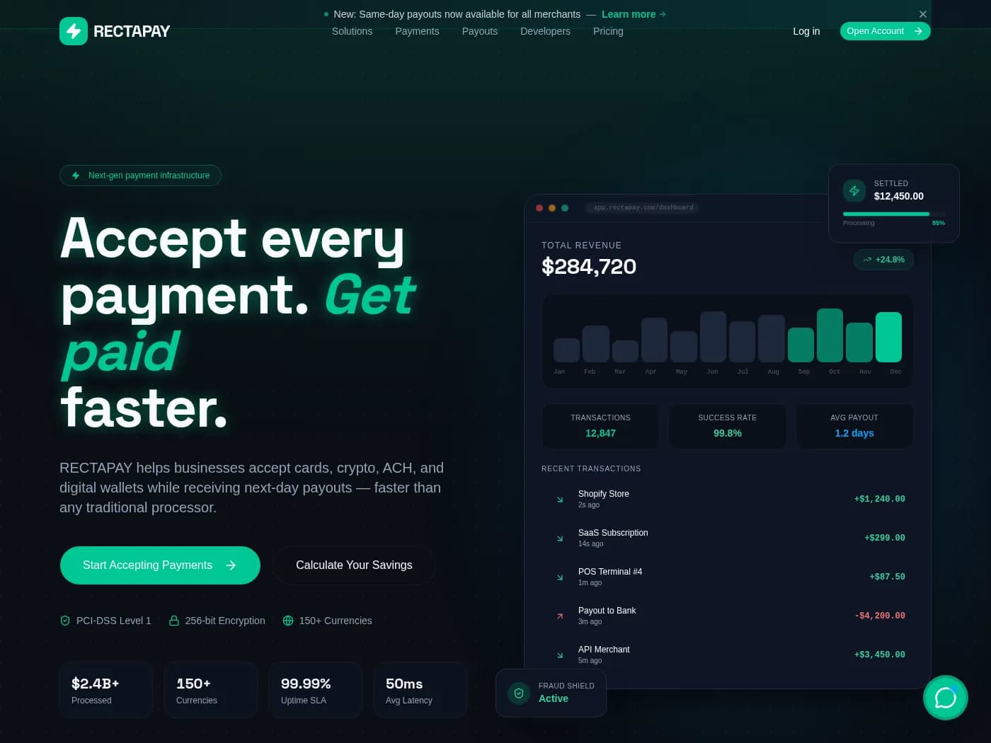 RECTAPAY Fintech Website