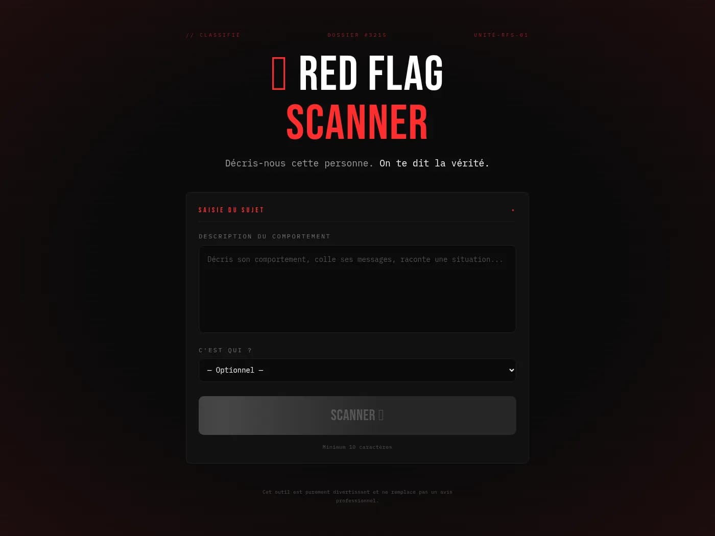 Red Flag Scanner
