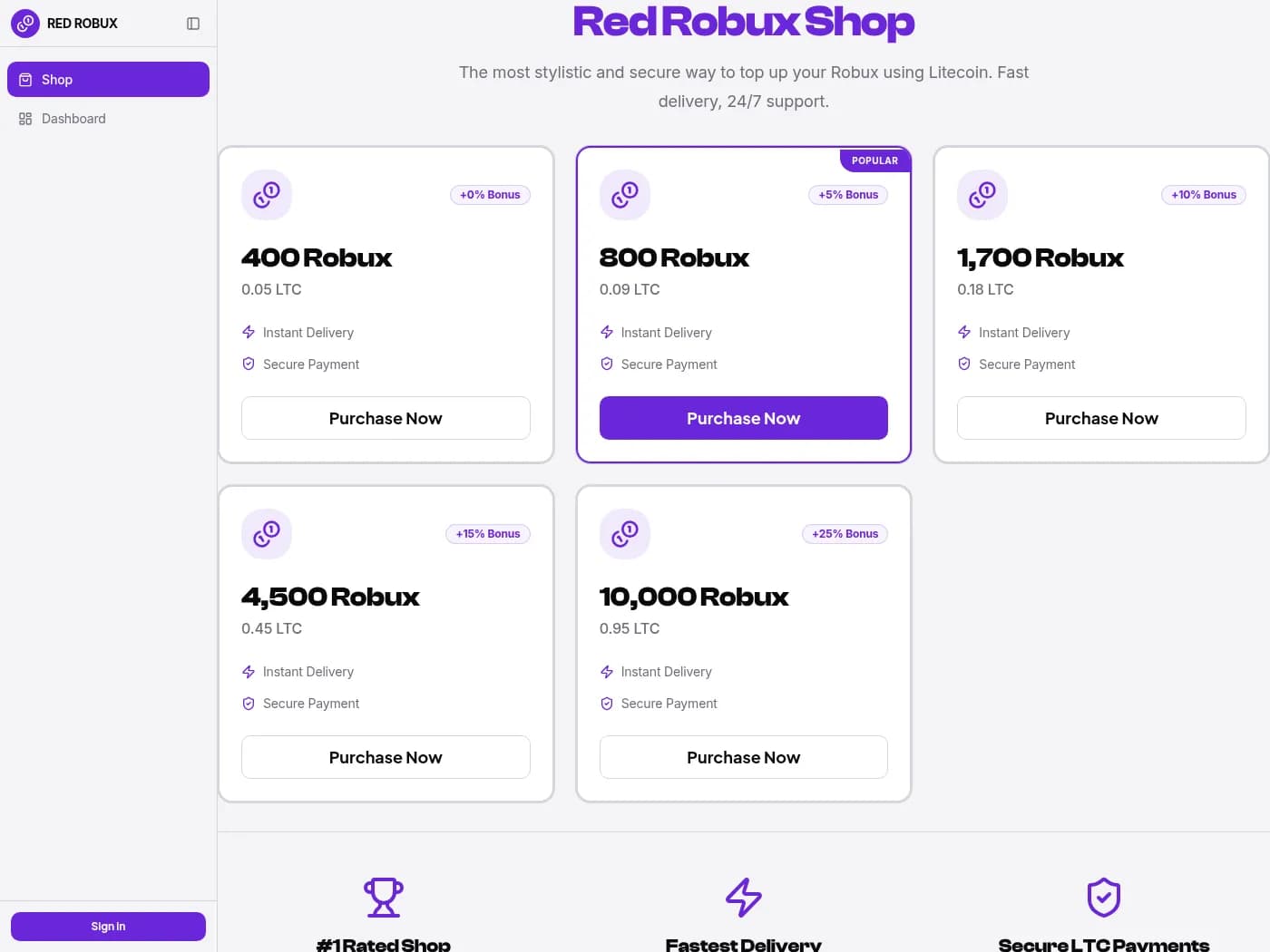 Red Robux Design Shop