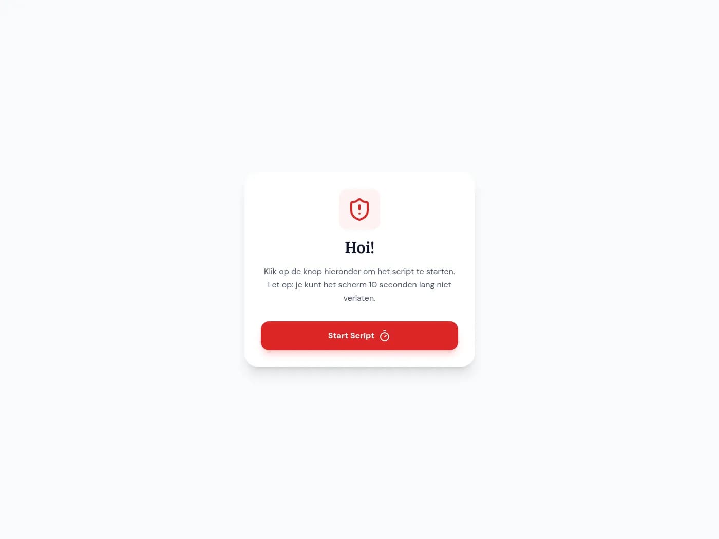 Red Screen Timer