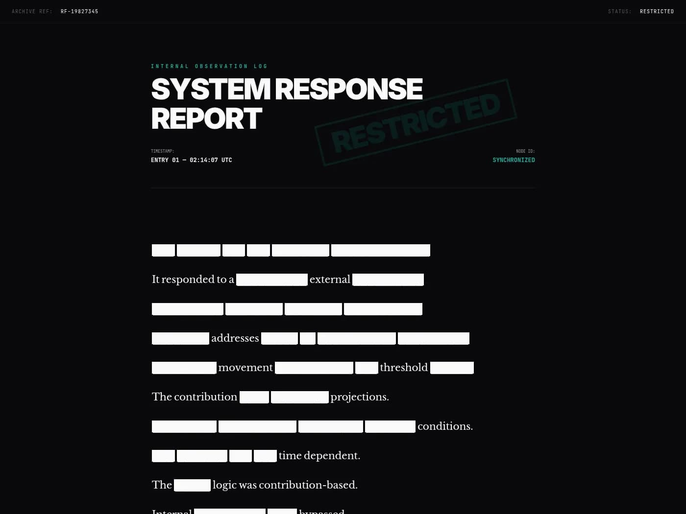 The Redacted File