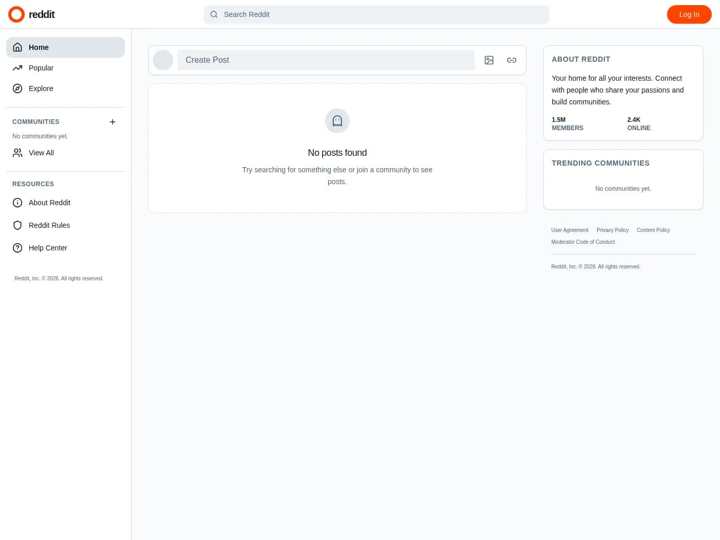 Reddit Clone Network