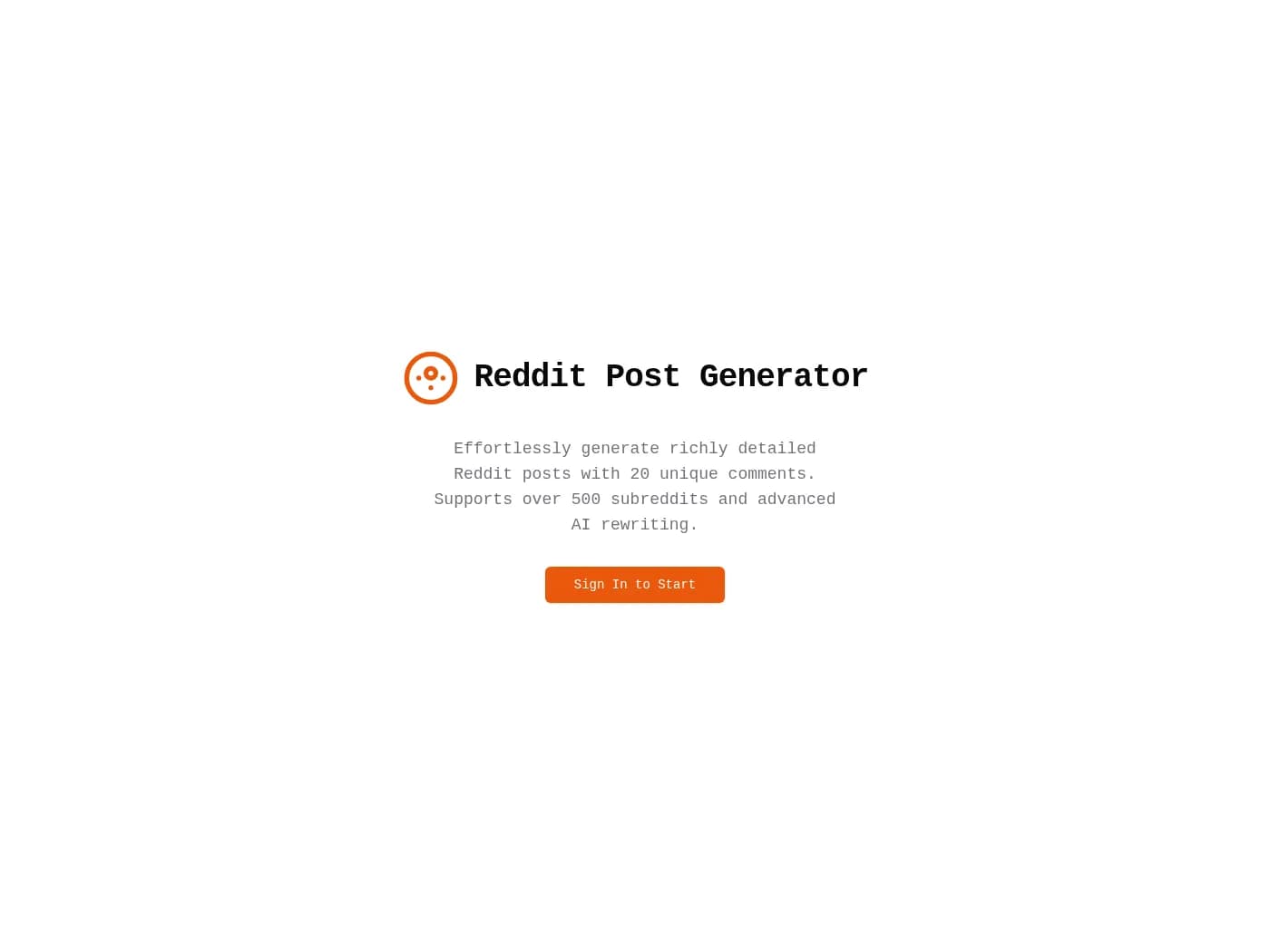 Reddit Post Generator