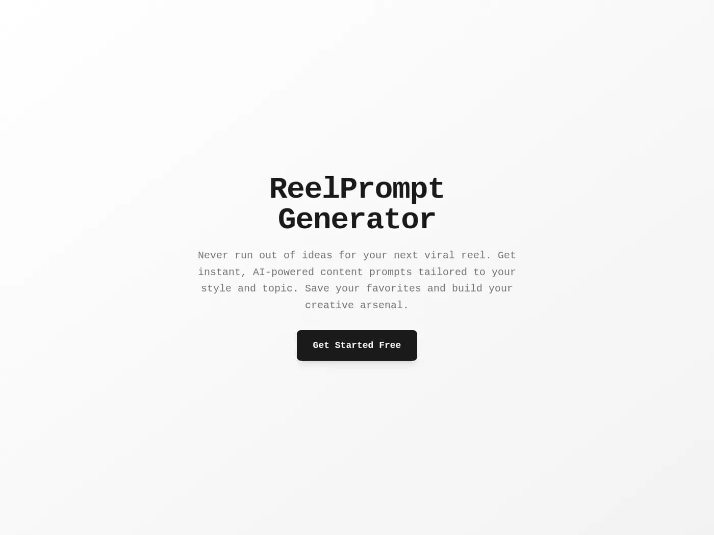 ReelPrompt Generator