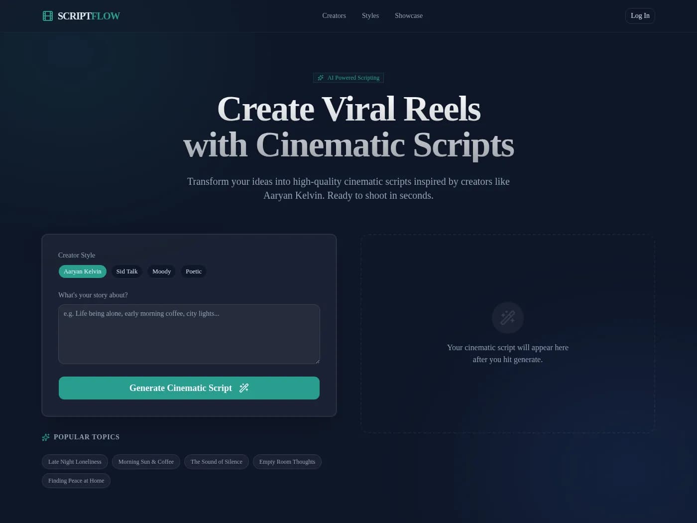 Reel Script Generator