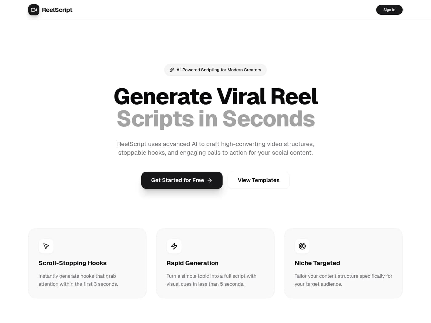 ReelScript Generator