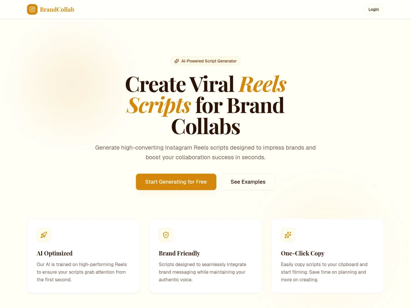 BrandCollab Reels Script