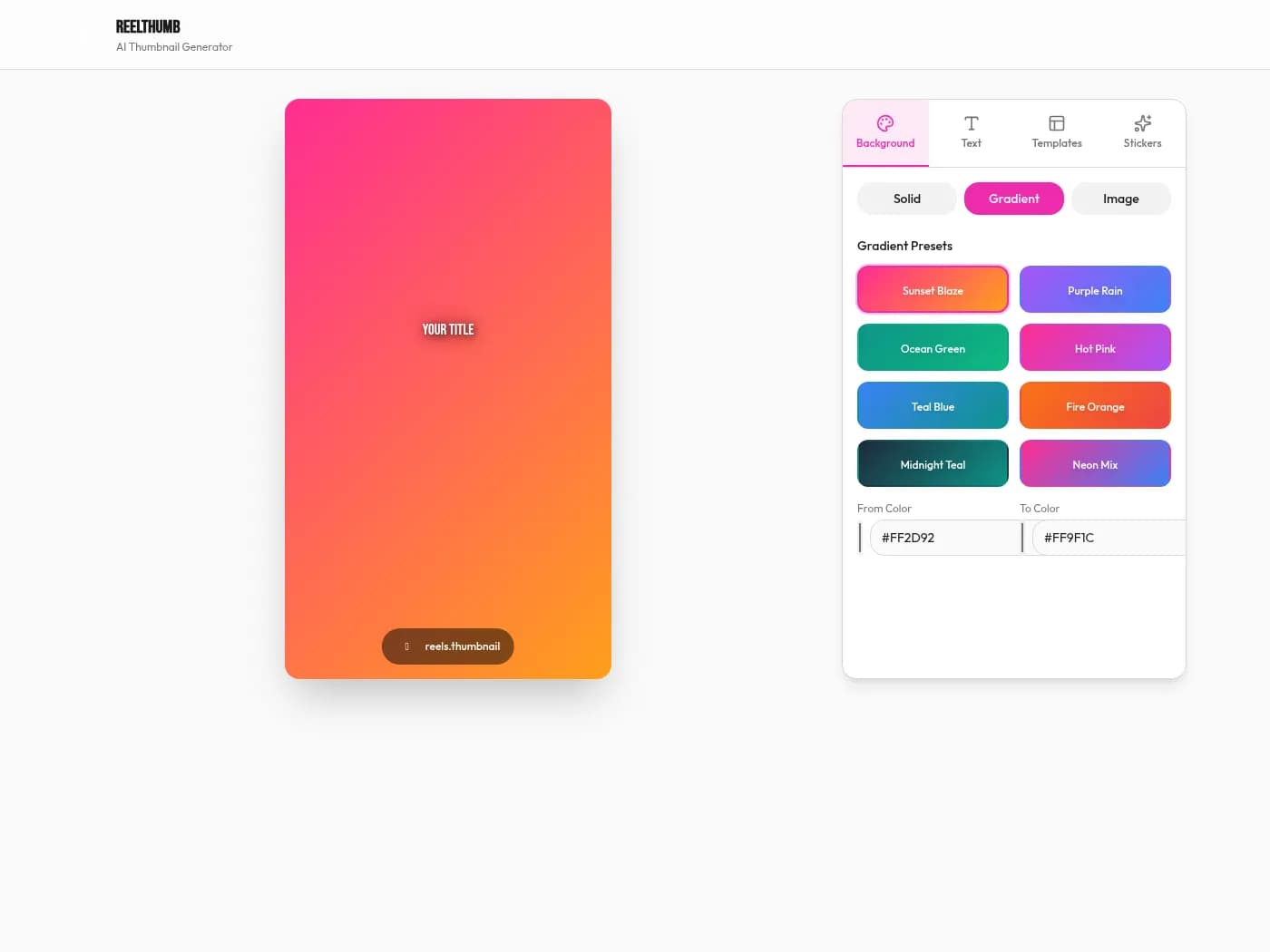 ReelThumb Generator