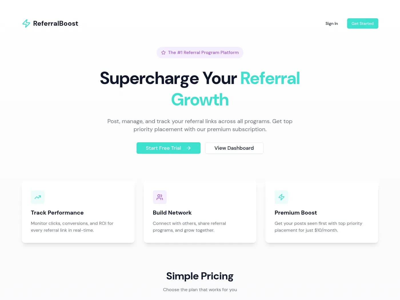 ReferralBoost Platform