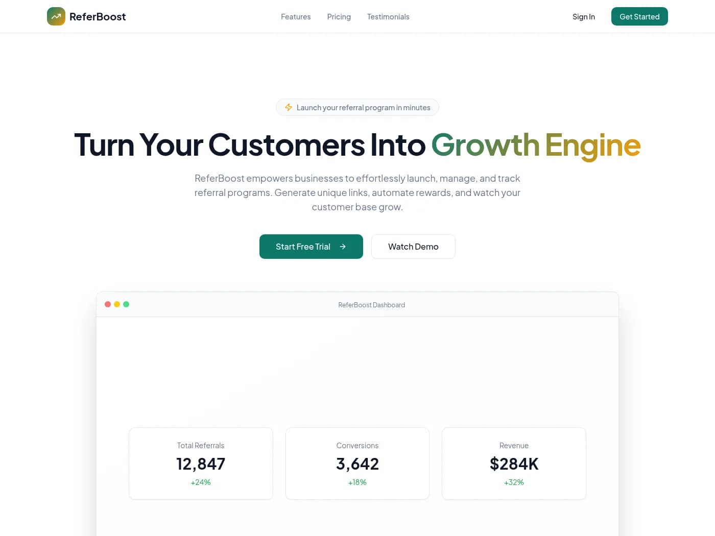 ReferBoost SaaS