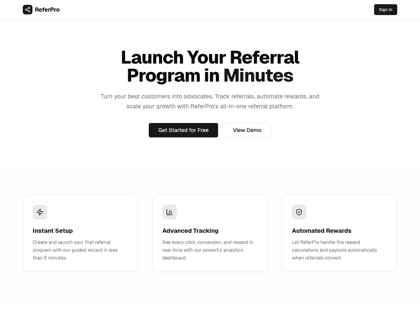 ReferPro SaaS Platform