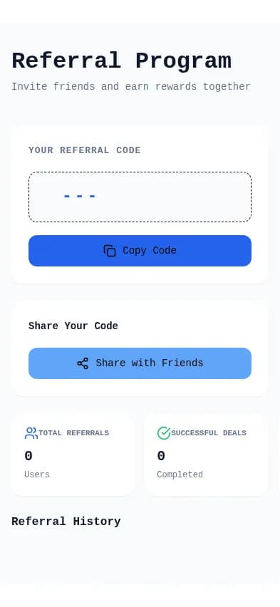 Referral Rewards Dashboard