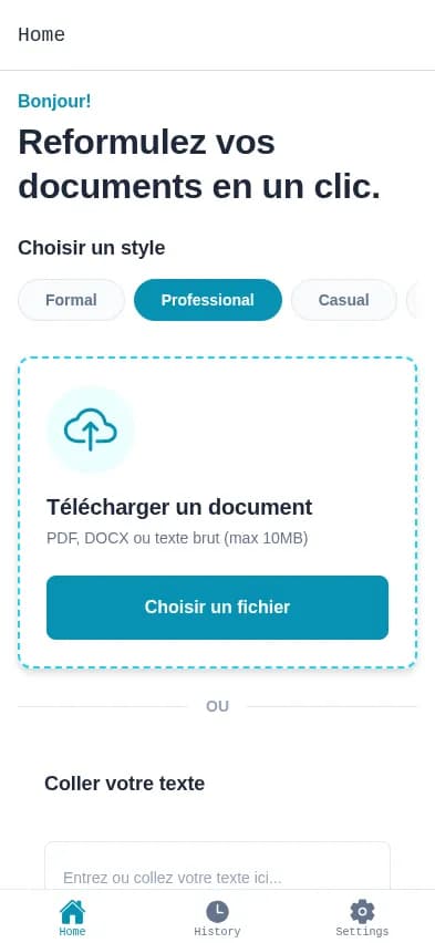 Reformulateur Mobile Gratuit