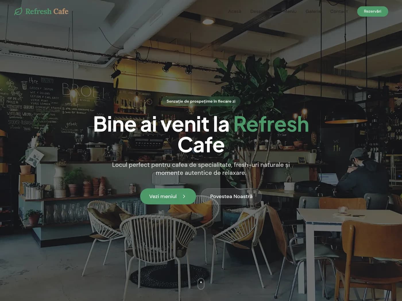 Refresh Cafe Website