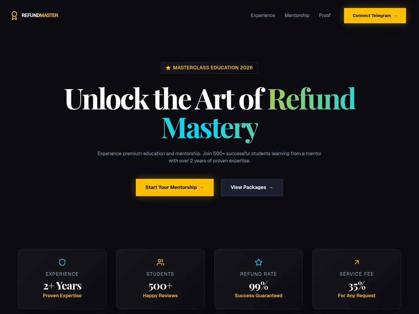 Refund Masterclass Site