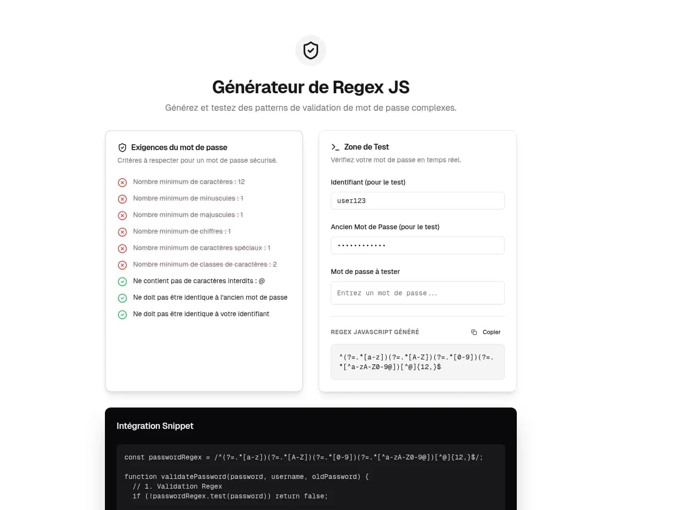 Regex Generator JS