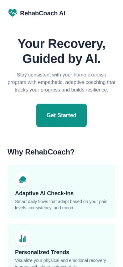 RehabCoach AI App