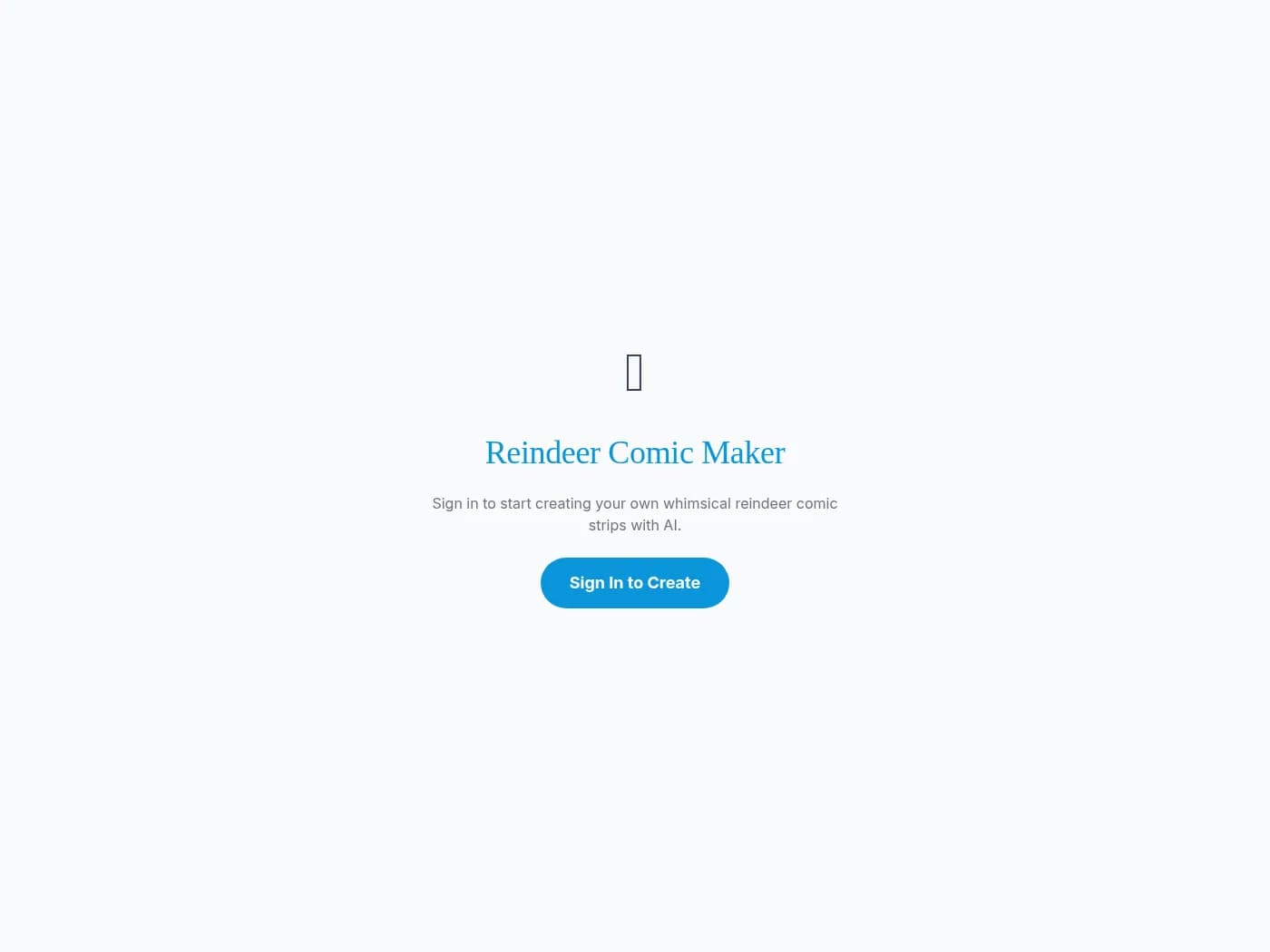 Reindeer Comic Maker