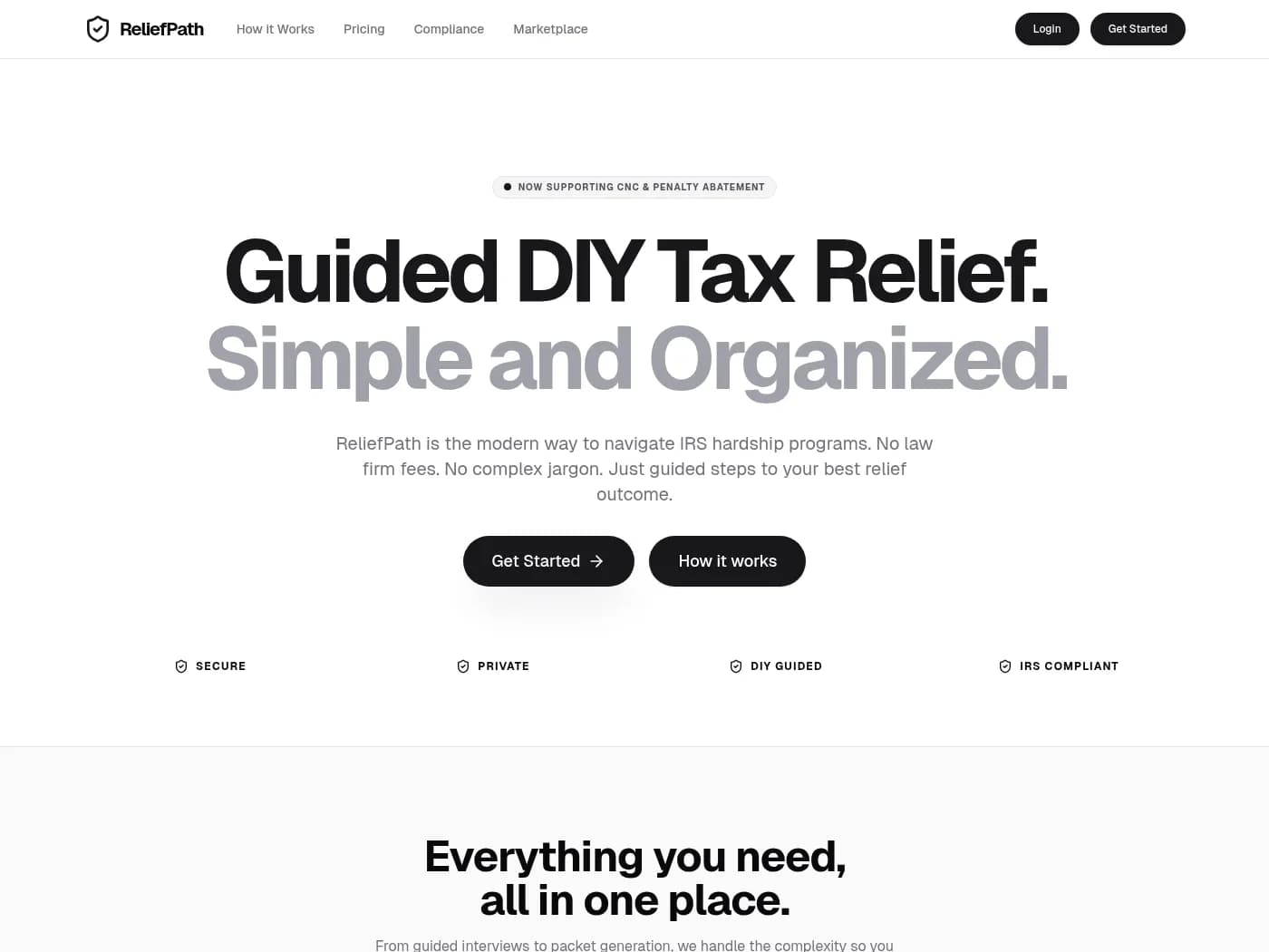 ReliefPath Guided Tax Aid