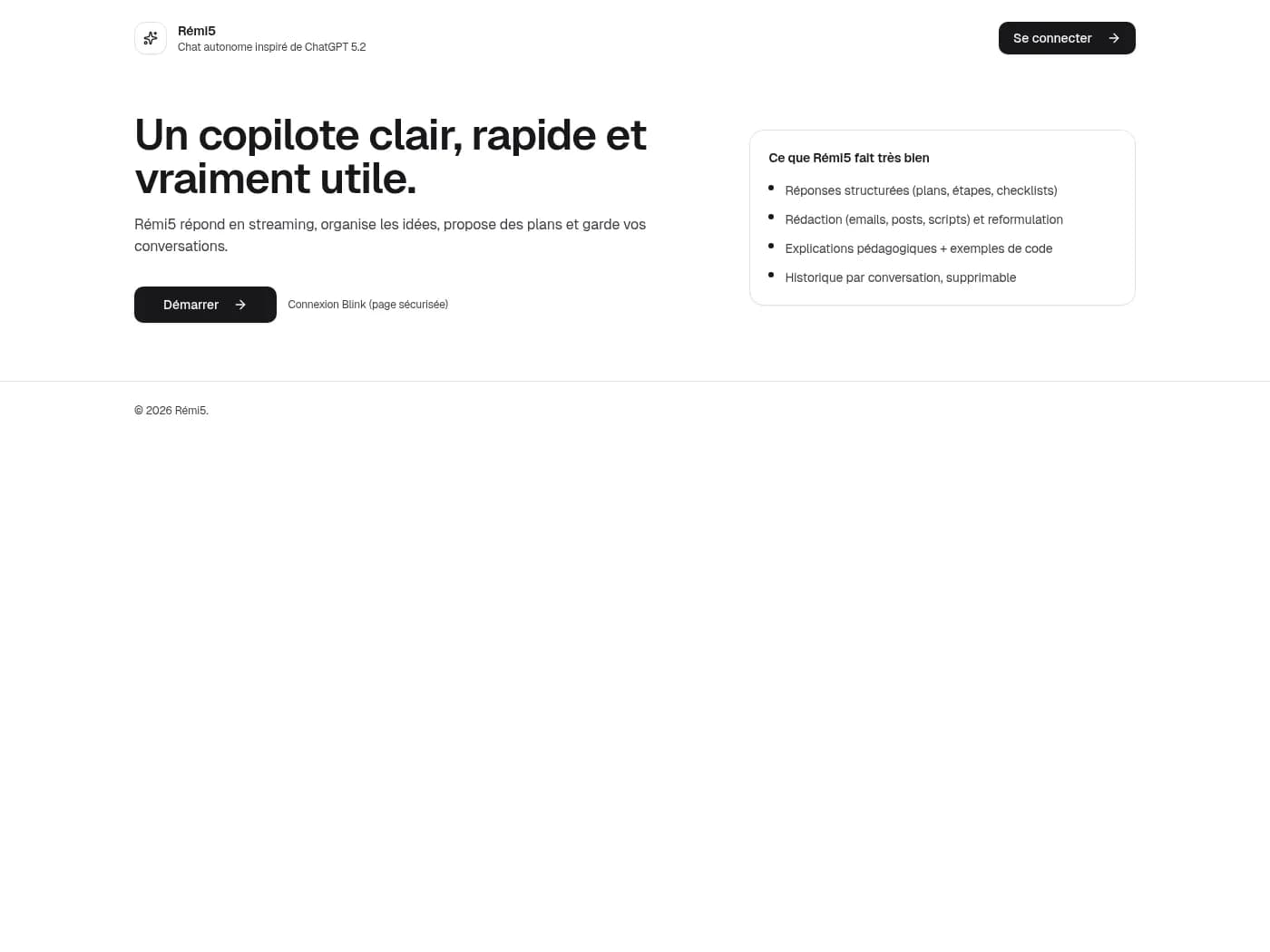 Rémi5 AI Chatbot