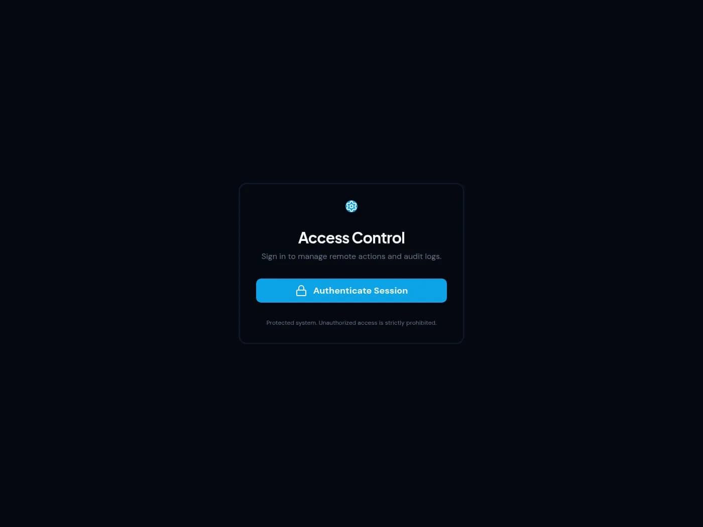 Remote Action Control Panel