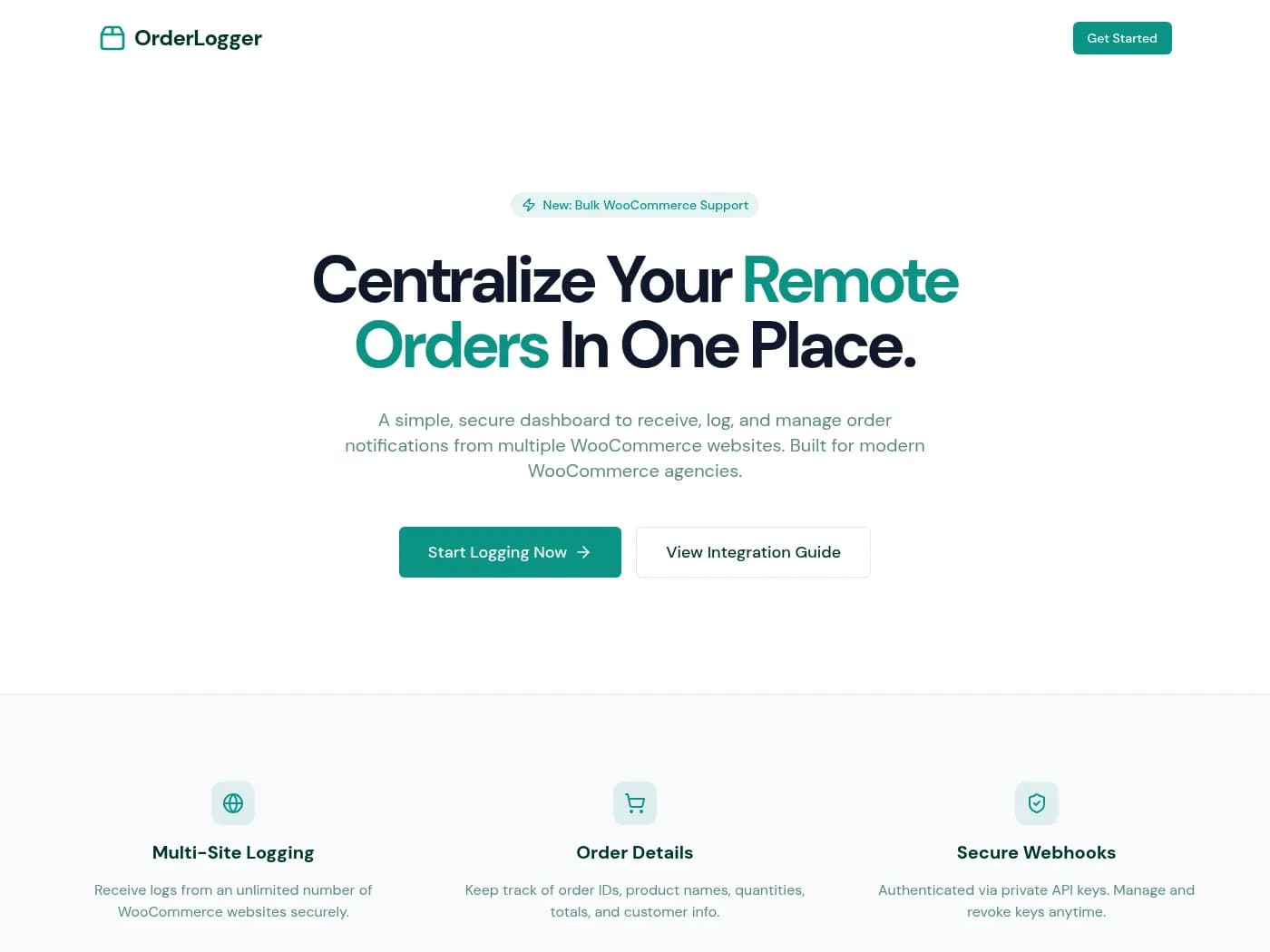 Remote Order Logger