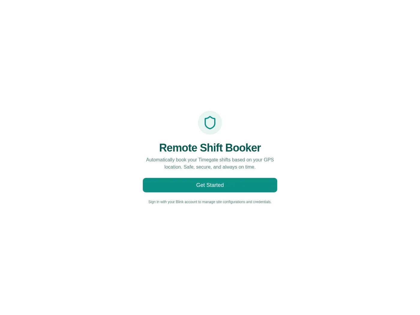 Remote Shift Booker