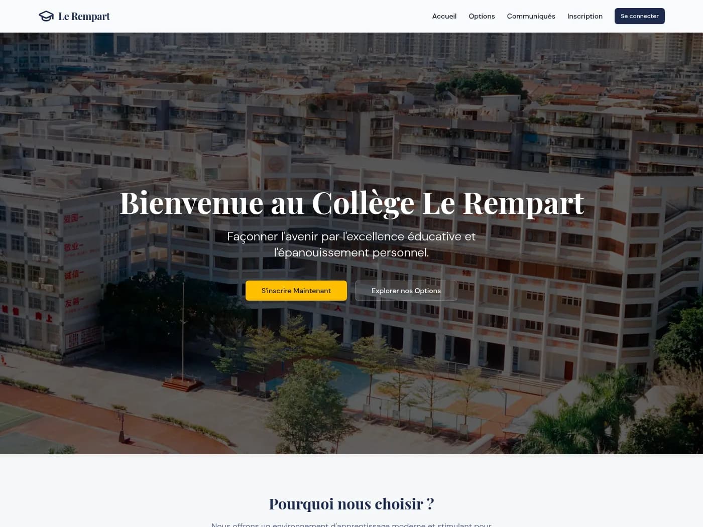 Le Rempart School Portal