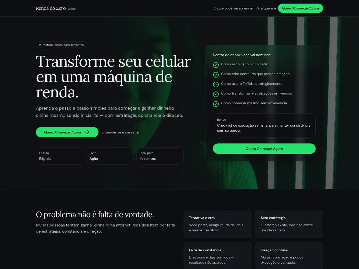 Renda do Zero Landing