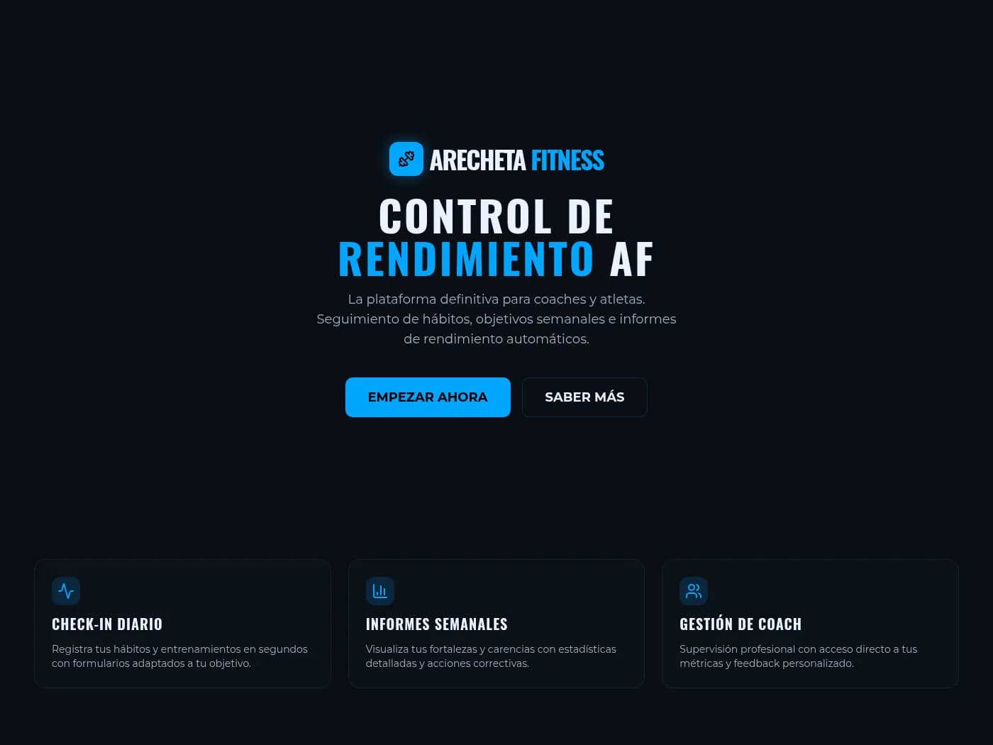 Control de Rendimiento AF
