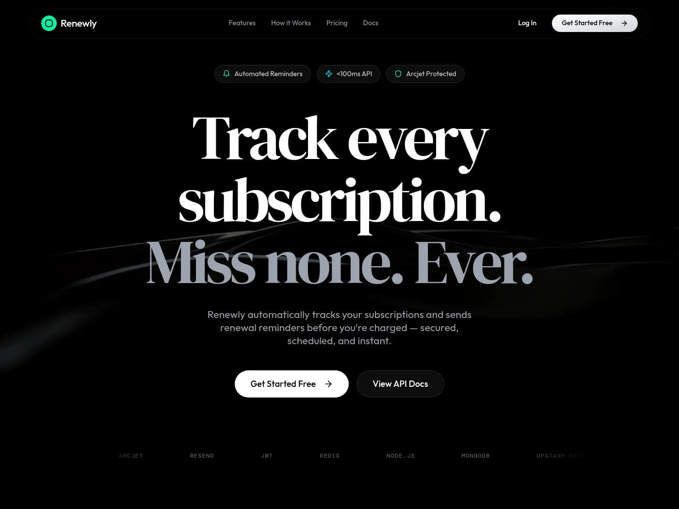 Renewly Landing Page