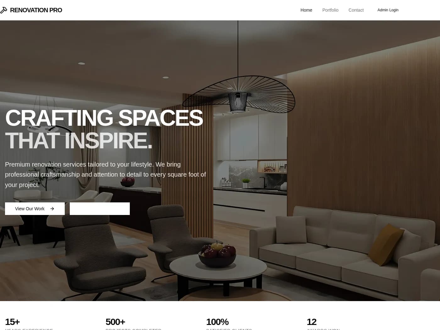 RenovationPro Portfolio Site