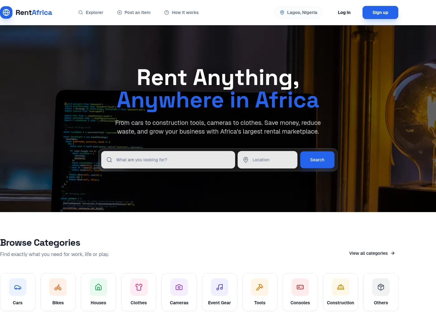 Rent Africa Marketplace