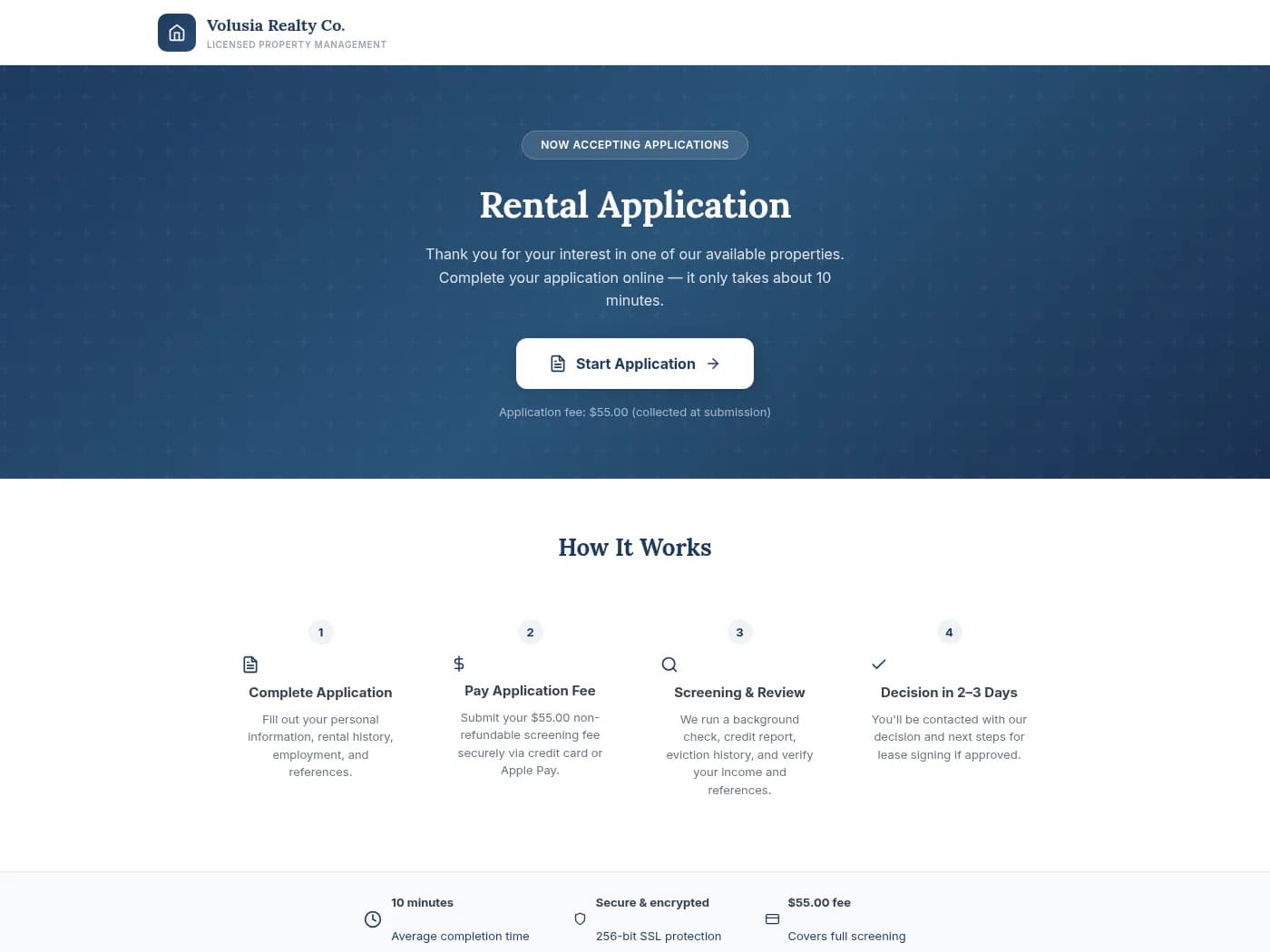 Online Rental App Portal