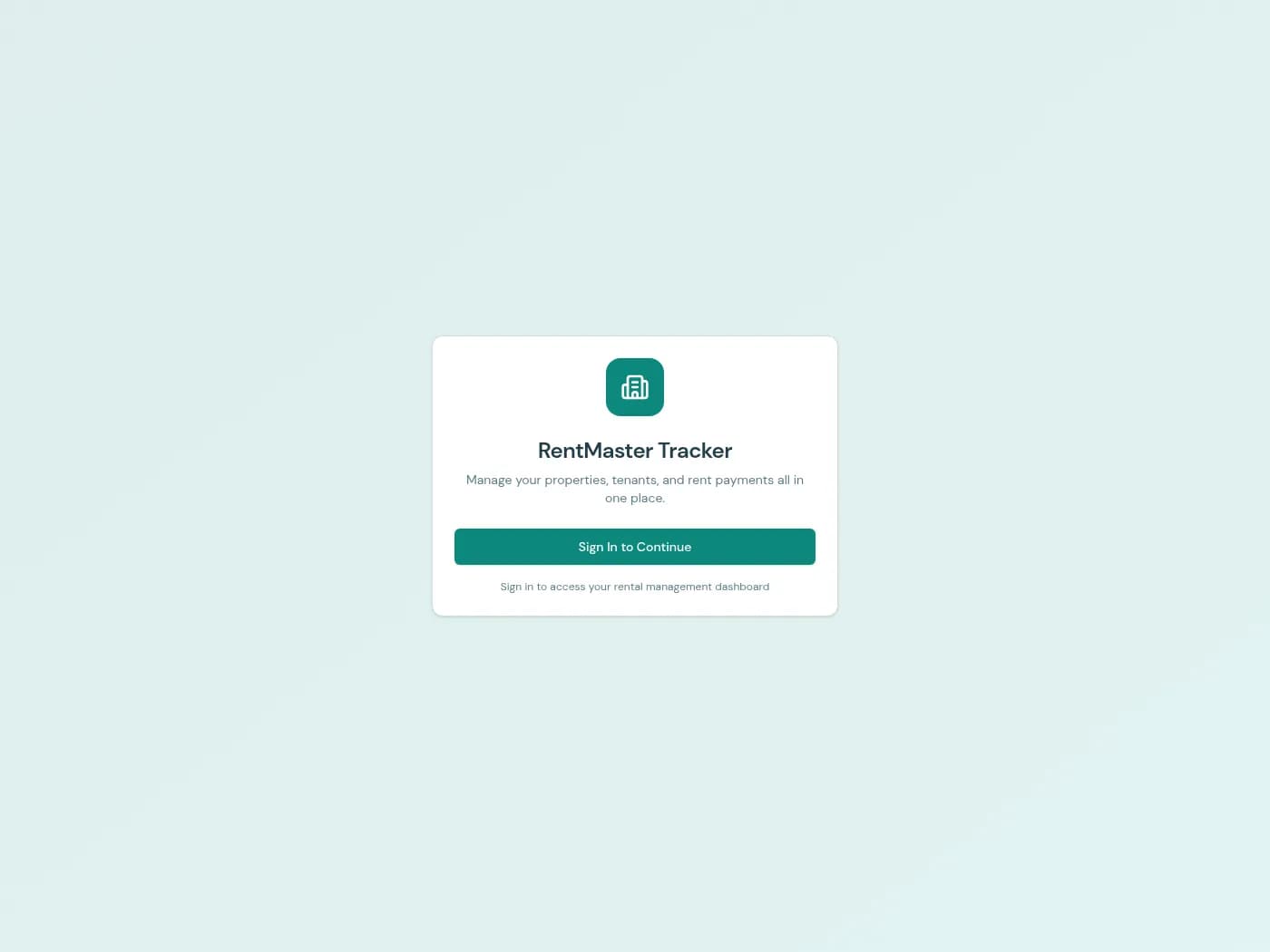 RentMaster Tracker